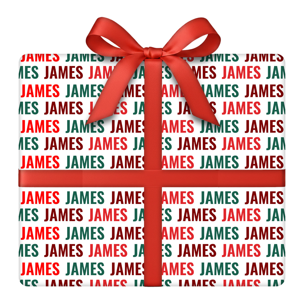Personalized Holly Jolly Name Christmas Wrapping Paper — BR Gift Shop